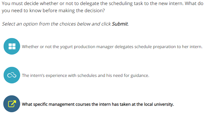 Solved You must decide whether or not to delegate the | Chegg.com