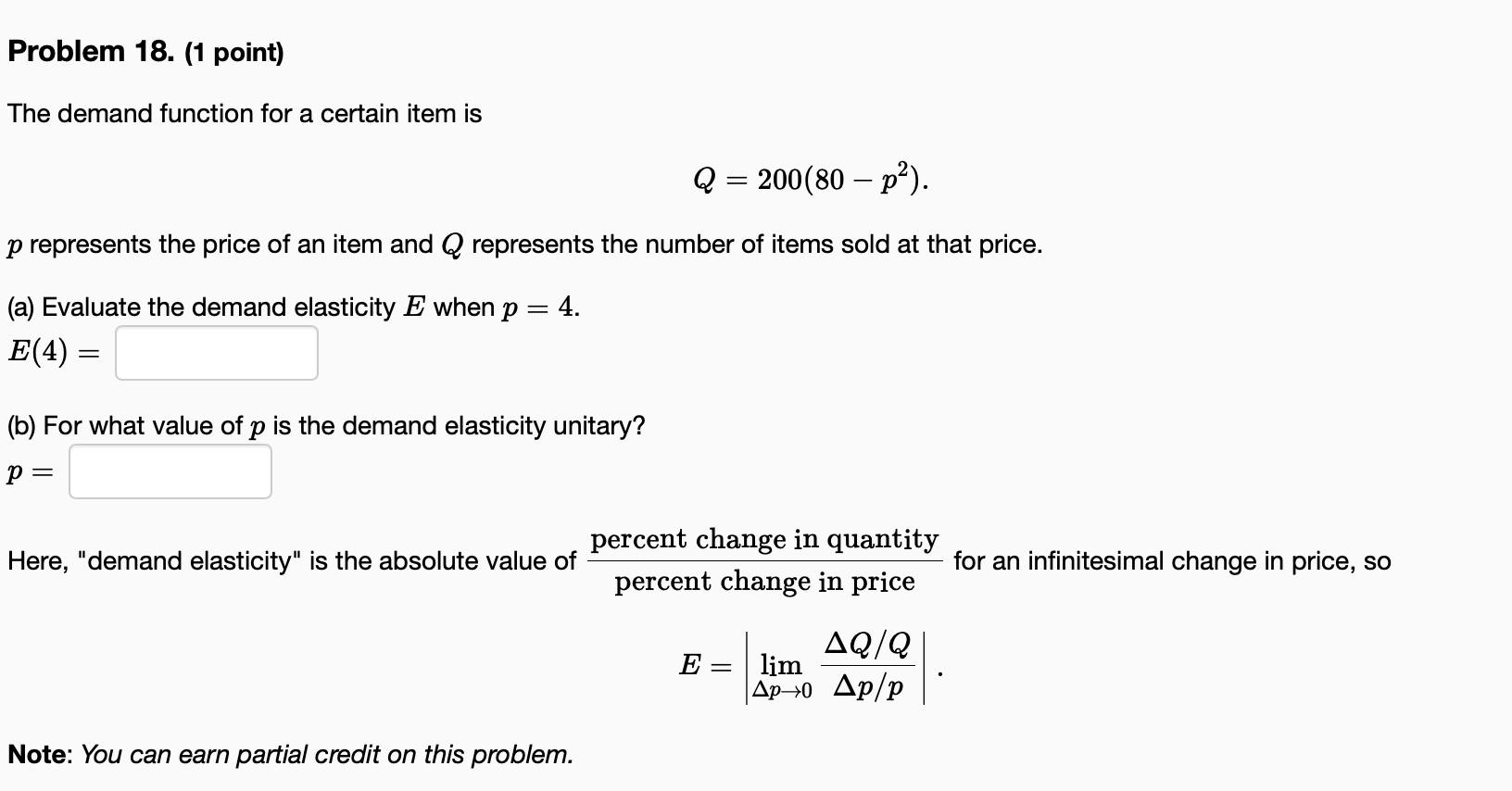 The demand function for a certain item is | Chegg.com
