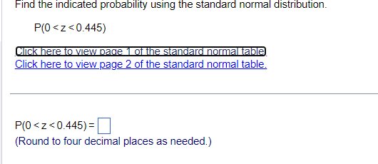 Solved Find the indicated probability using the standard | Chegg.com