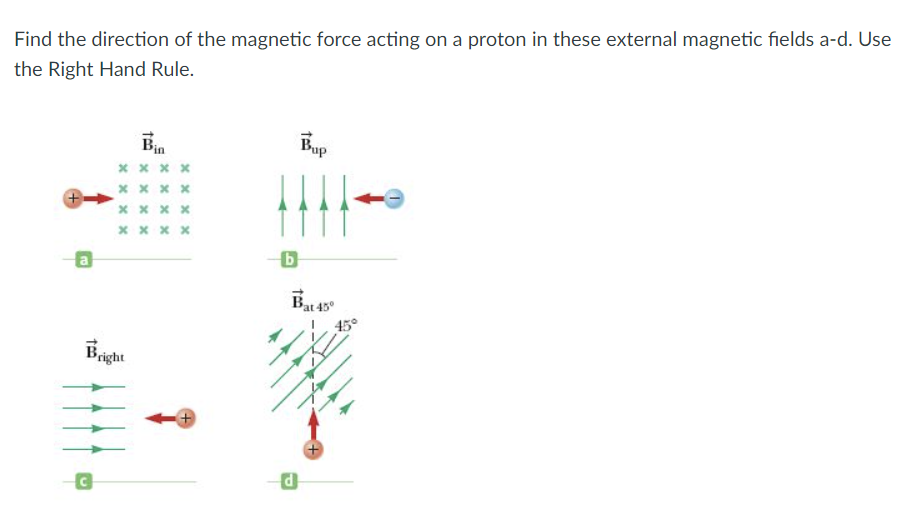 Solved Find the direction of the magnetic force acting on a | Chegg.com