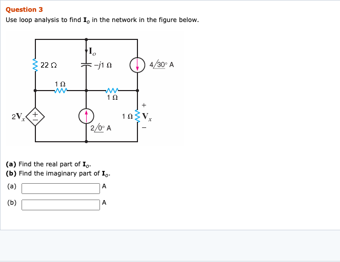 Solved Question 3 Use loop analysis to find I in the network | Chegg.com