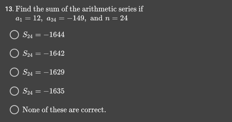 Solved 10. Find the sum of the infinite geometric series. | Chegg.com