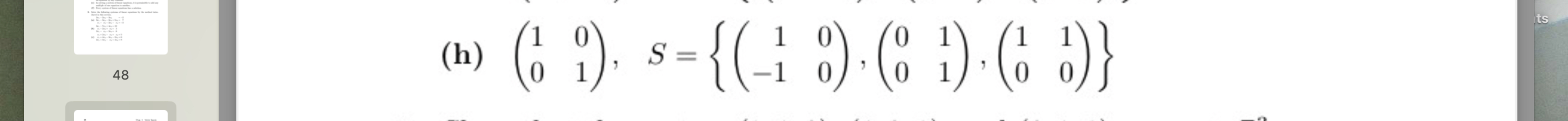 Solved In each part, determine whether the given vector is | Chegg.com