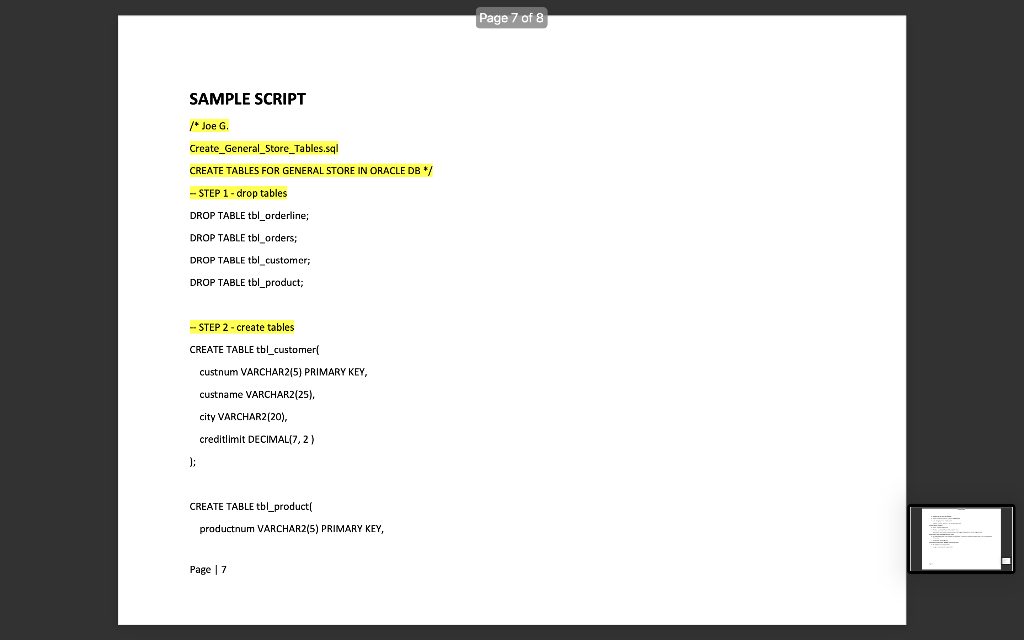 Solved Assignment 2 Specialty Imports Table Creation - Write | Chegg.com