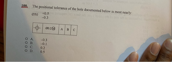 Solved The positional tolerance of the hole documented below | Chegg.com Solved The positional tolerance of the hole documented below | Chegg.com