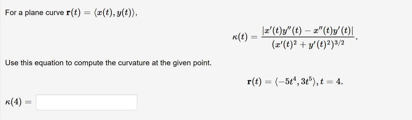 Solved For a plane curve | Chegg.com