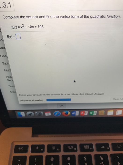Solved Complete the square and find the vertex form of the | Chegg.com