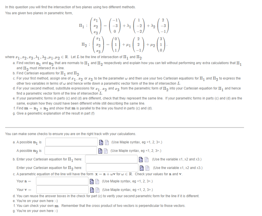 Solved In this question you will find the intersection of | Chegg.com