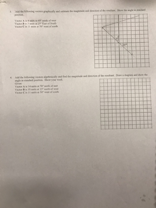 Solved 3 Add the following vectors graphically and estimate | Chegg.com