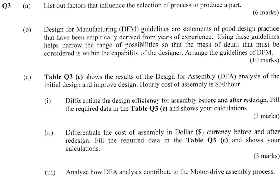 Solved (a) List out factors that influence the selection or | Chegg.com