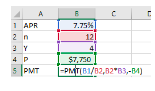 Solved As mentioned earlier, we can use the PMT formula in | Chegg.com Solved As mentioned earlier, we can use the PMT formula in | Chegg.com
