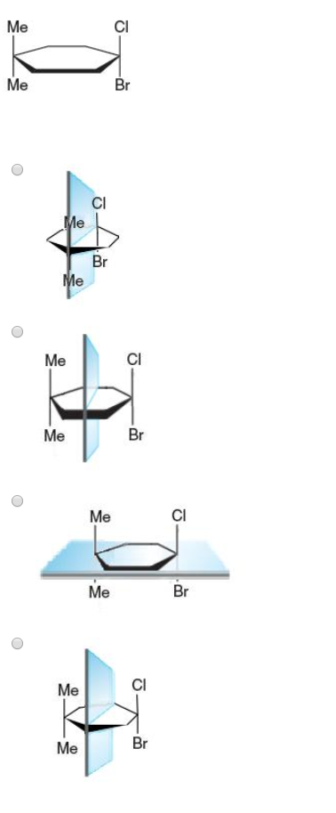 Solved Each of the following molecules has one plane of | Chegg.com