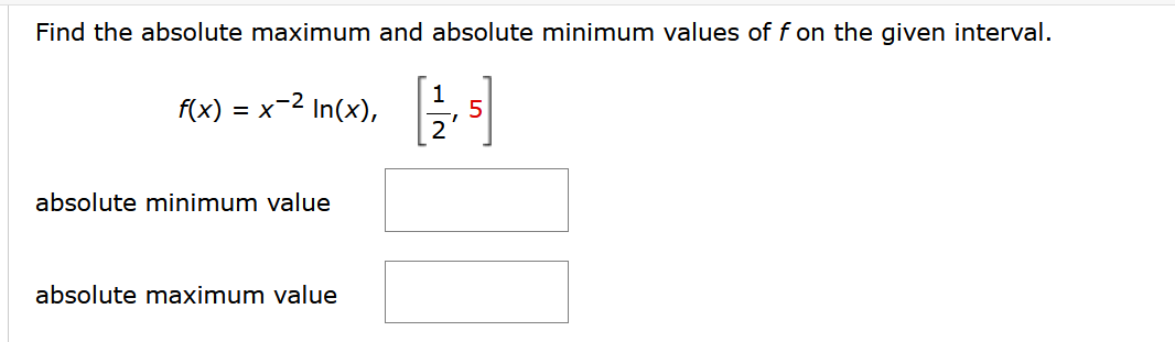 Solved Find The Absolute Maximum And Absolute Minimum Values