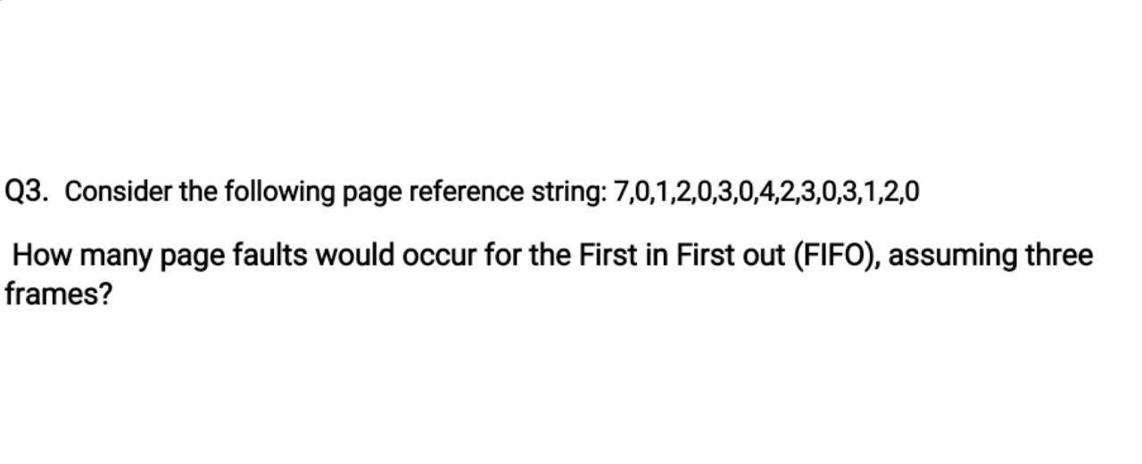 Solved Q3 Consider The Following Page Reference String Chegg