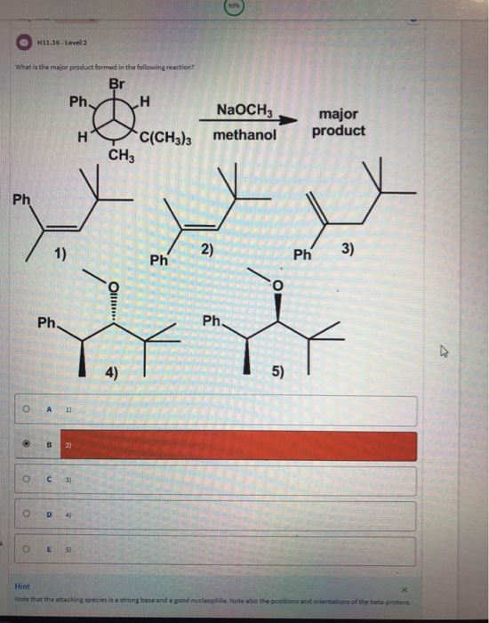 Solved H11.16-Level 2 What is the major product formed in | Chegg.com