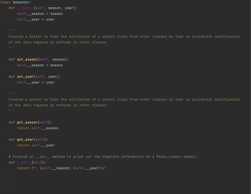 Solved 1. Construct a new class called "Course," which meets | Chegg.com