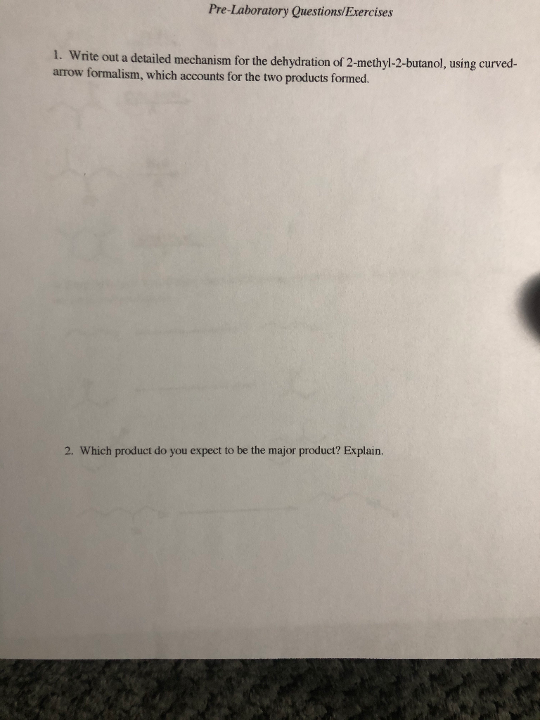 Solved Pre-Laboratory Questions/ Exercises 1. Write out a | Chegg.com