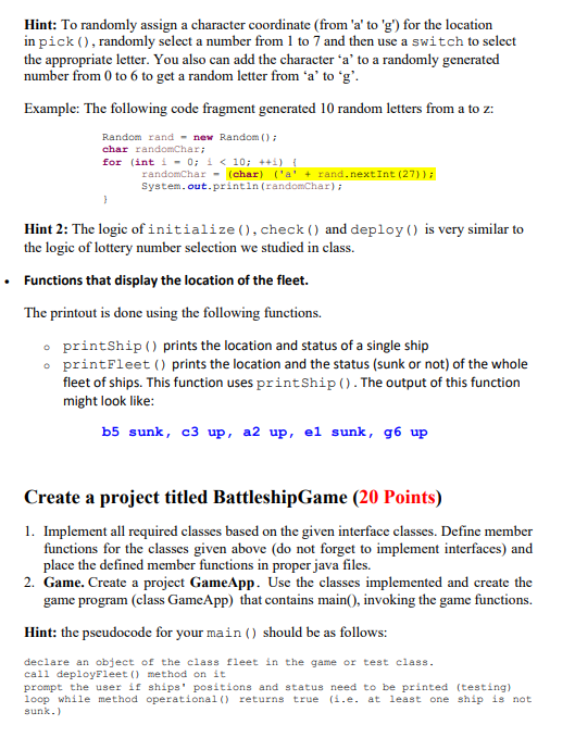 Solved You are to program a simplified version of the | Chegg.com
