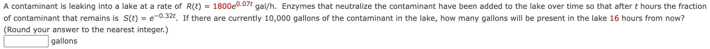 Solved (Round your answer to the nearest integer.) gallons | Chegg.com