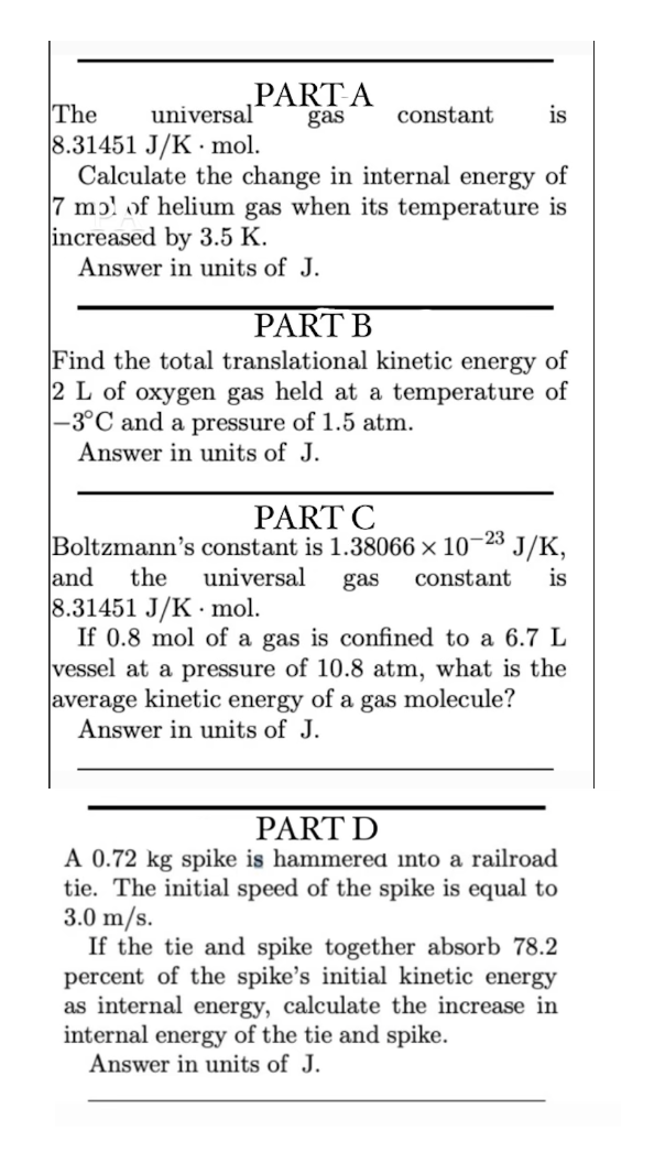 Solved The universal gas PAT−A constant is 8.31451 J/K⋅mol | Chegg.com