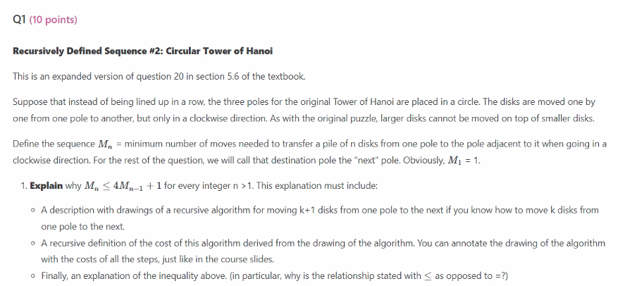 Solved Q1 10 Points Recursively Defined Sequence 2 