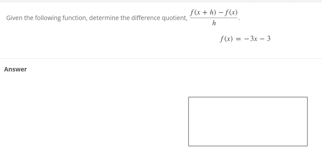 Solved Given the following function, determine the | Chegg.com