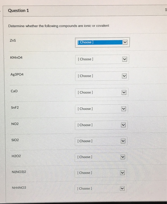 Solved Determine whether the following compounds are ionic | Chegg.com