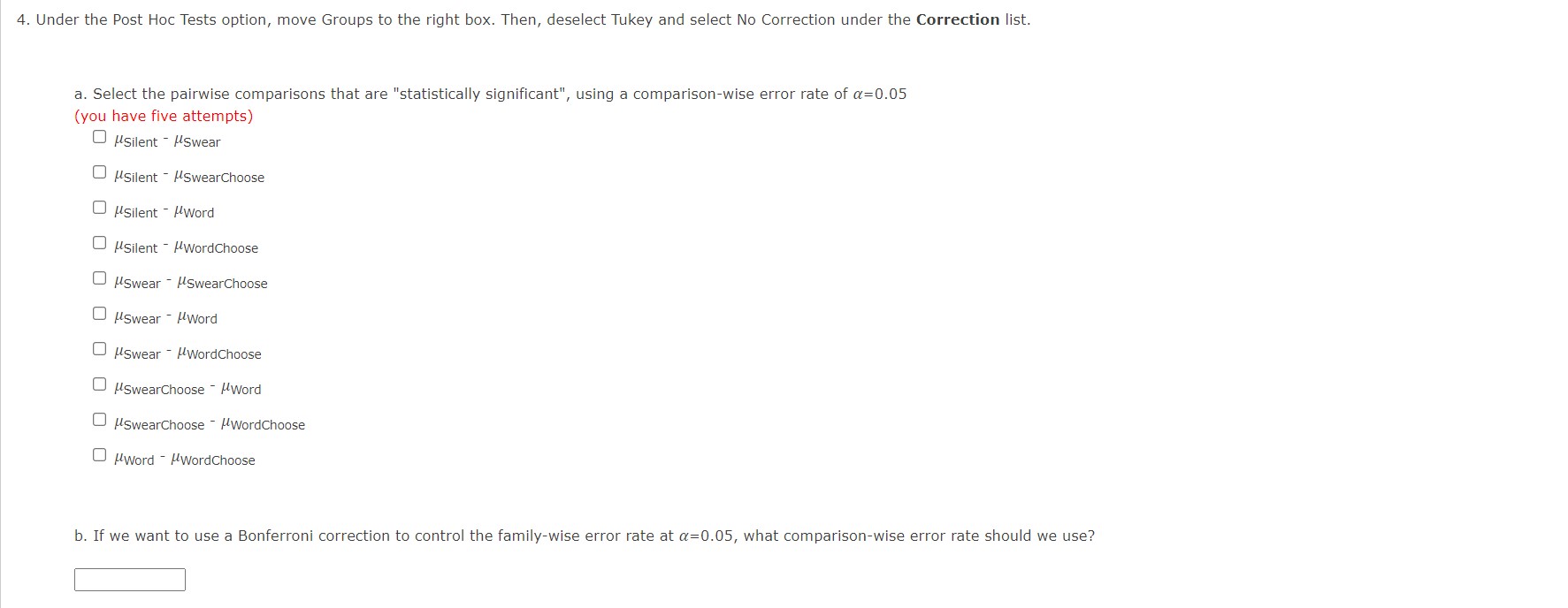Solved This question uses the "Swearing and Pain" data set, | Chegg.com