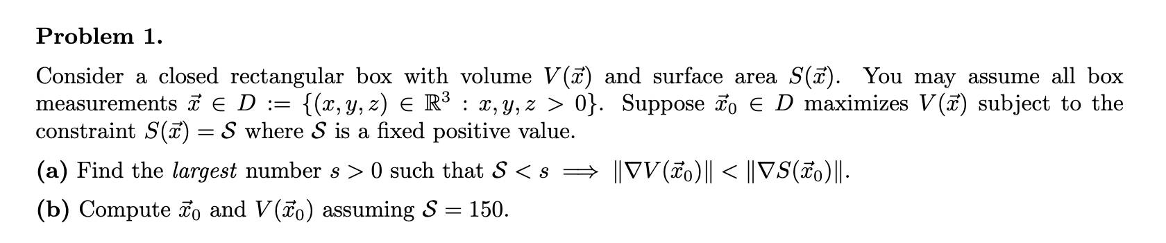 Solved Problem 1. Consider a closed rectangular box with | Chegg.com