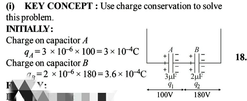 (i) KEY CONCEPT : Use charge conservation to solve | Chegg.com