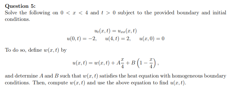 Solved Question 5: Solve the following on 00 subject to the | Chegg.com