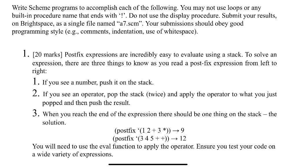 Solved Write Scheme programs to accomplish each of the | Chegg.com