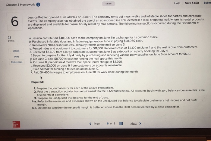 Solved Saved Help Save& Exit Subm Chapter 3 Homework 6 | Chegg.com