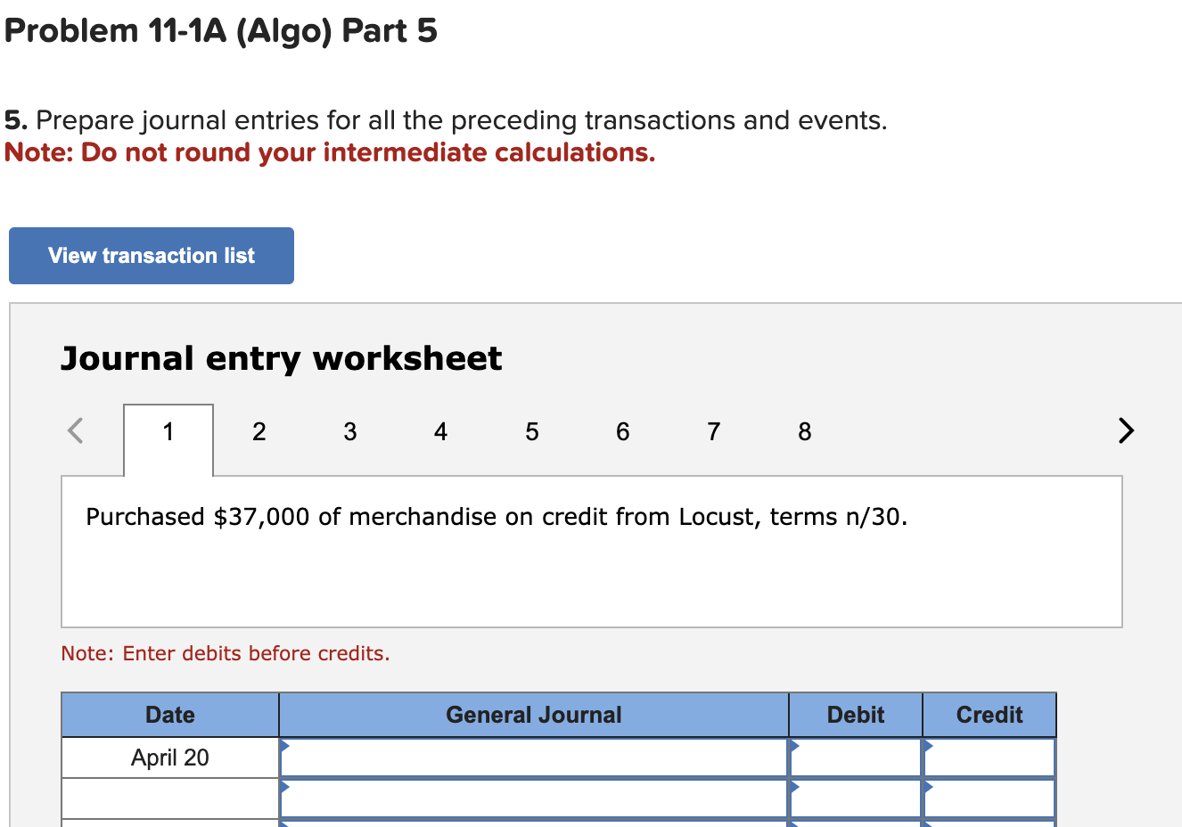 Solved Required informationProblem 11-1A (Algo) Short-term | Chegg.com