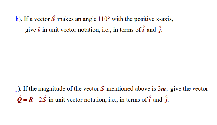 Solved a). Give R in unit vector notation, i.e., in terms of | Chegg.com