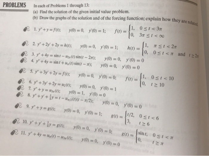 Solved In each of Problems 1 through 13: (a) Find the | Chegg.com