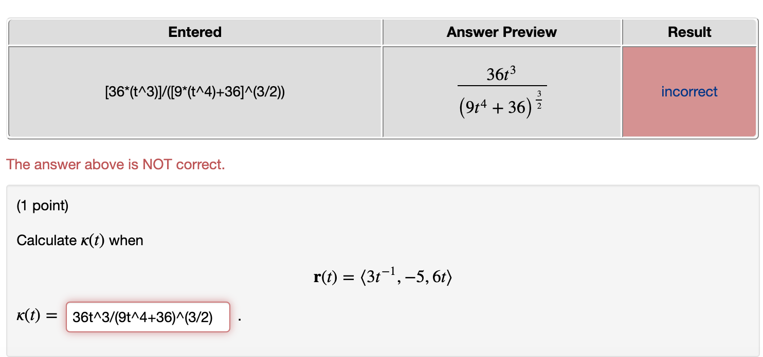 Solved Entered Answer Preview Result 36t3 | Chegg.com