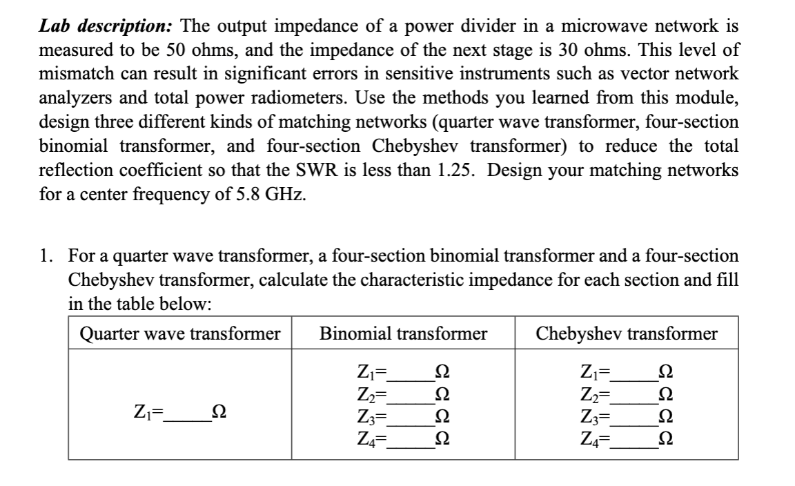 Solved Lab description: The output impedance of a power | Chegg.com