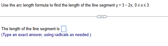Solved Use the arc length formula to find the length of the | Chegg.com
