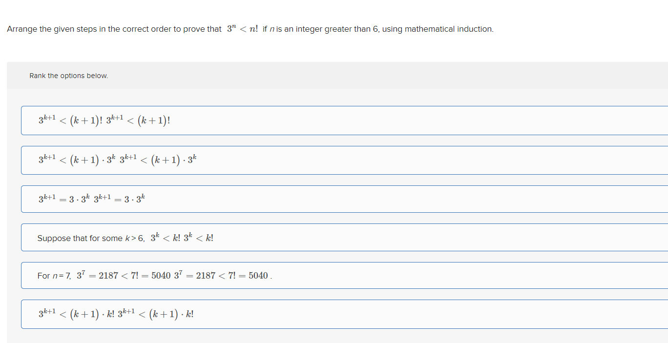 Solved Arrange the given steps in the correct order to prove | Chegg.com