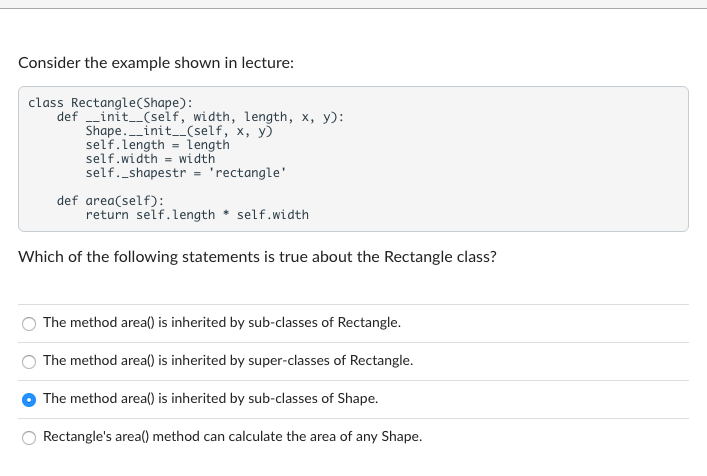 Solved Consider the example shown in lecture: class | Chegg.com