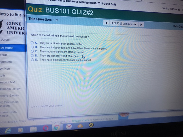 Solved BUS101 - Introduction to Business Management | Chegg.com