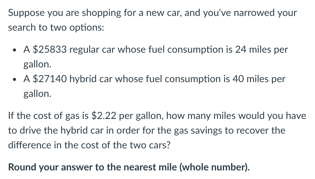 Solved Suppose you are shopping for a new car, and you've | Chegg.com