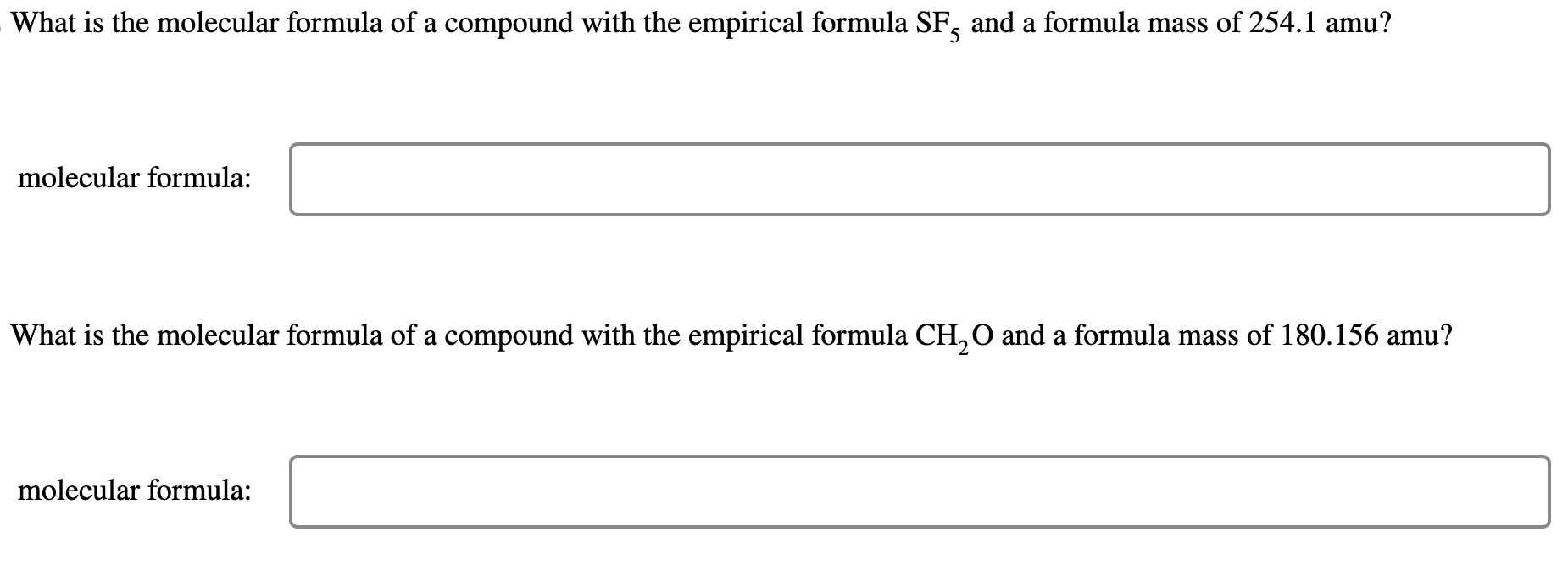 [Solved]: What is the molecular formula of a compound with