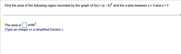 Solved Find the area of the following region bounded by the | Chegg.com