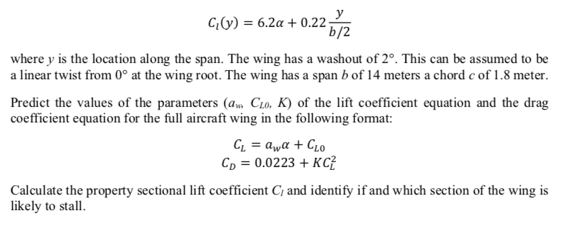 A light aircraft has a rectangular wing planform. The | Chegg.com