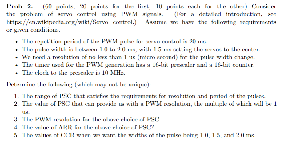 Solved Prob 2. (60 points, 20 points for the first, 10 | Chegg.com