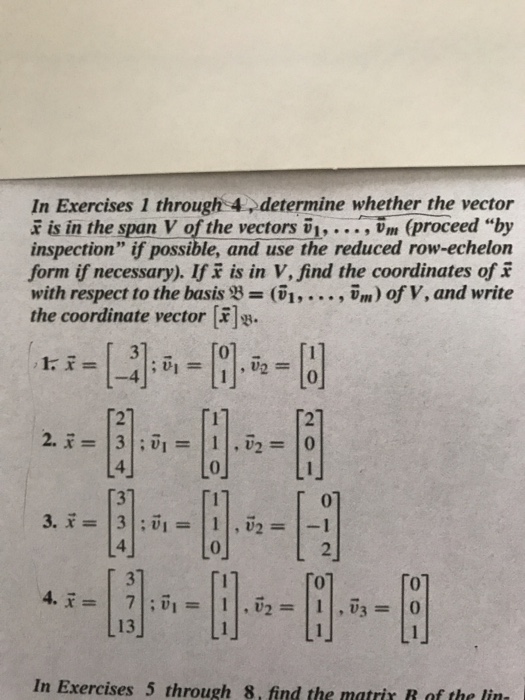 Solved determine whether the vector is in the span v of | Chegg.com