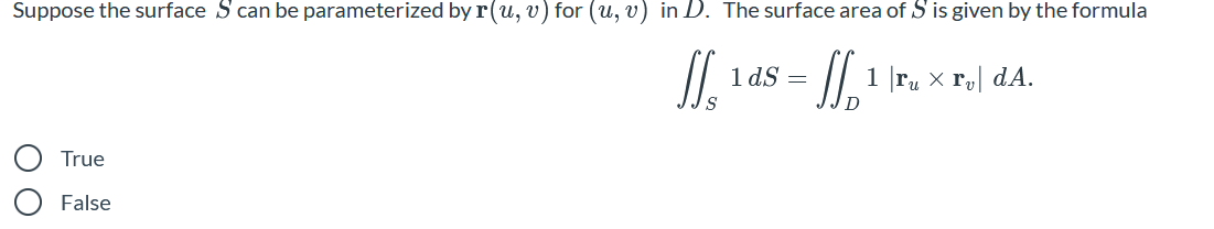Solved Suppose the surface S can be parameterized by r(u, v) | Chegg.com