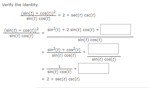 Solved Verify the identity. | Chegg.com